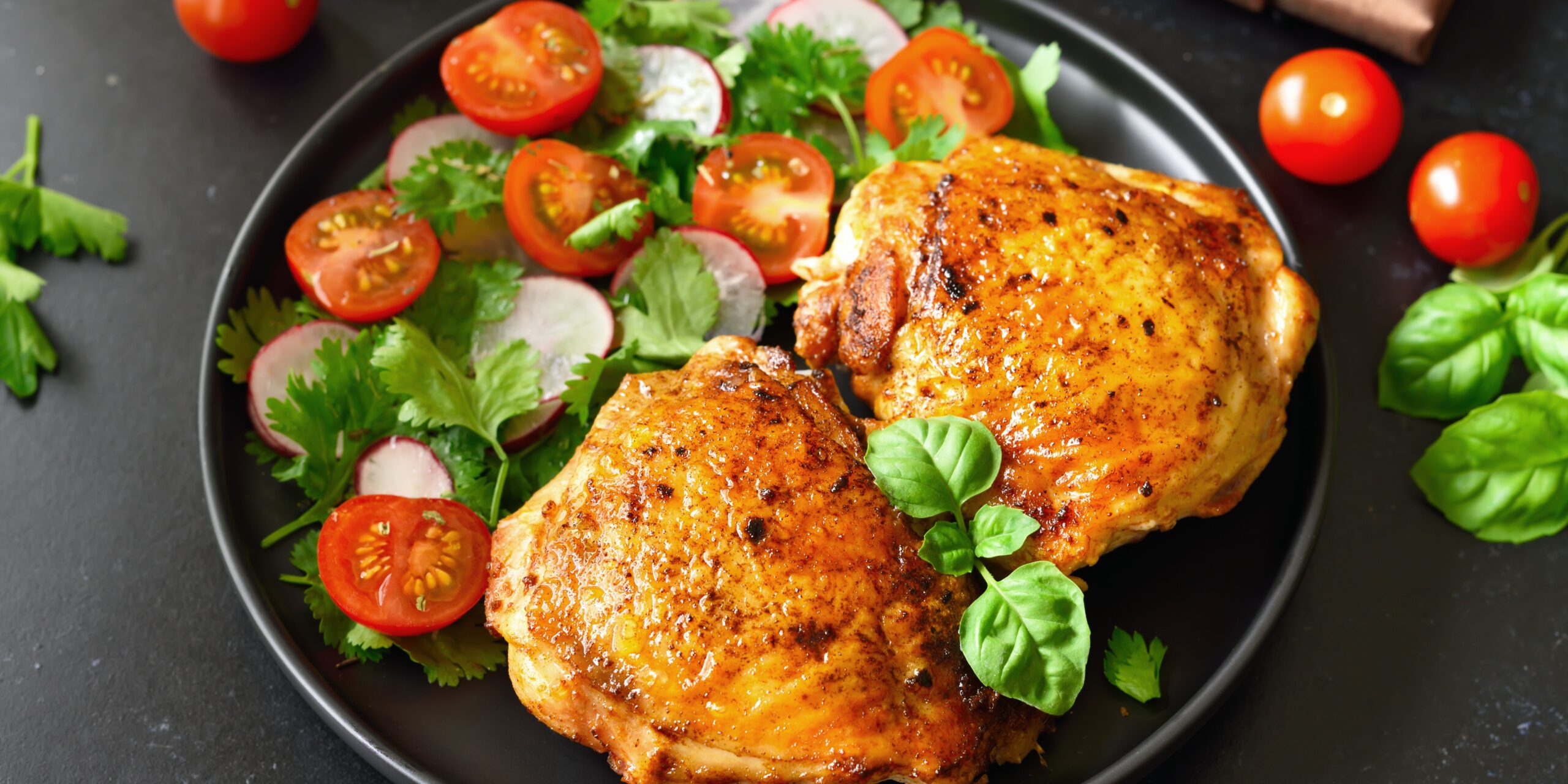 Meal Idea: Grilled Salmon, Potato Pillows, Roasted Broccoli, and Peach Pie