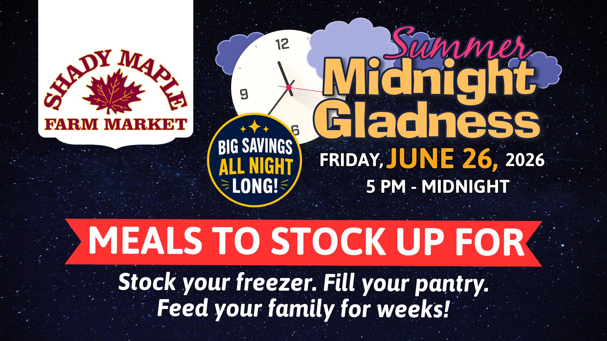 Meals to Stock Up For at Midnight Gladness 2026